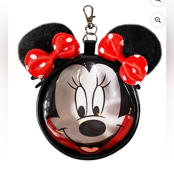 Disney | Bags | Disney Coin Purseminnie Mouse Black And Red Keychain ...